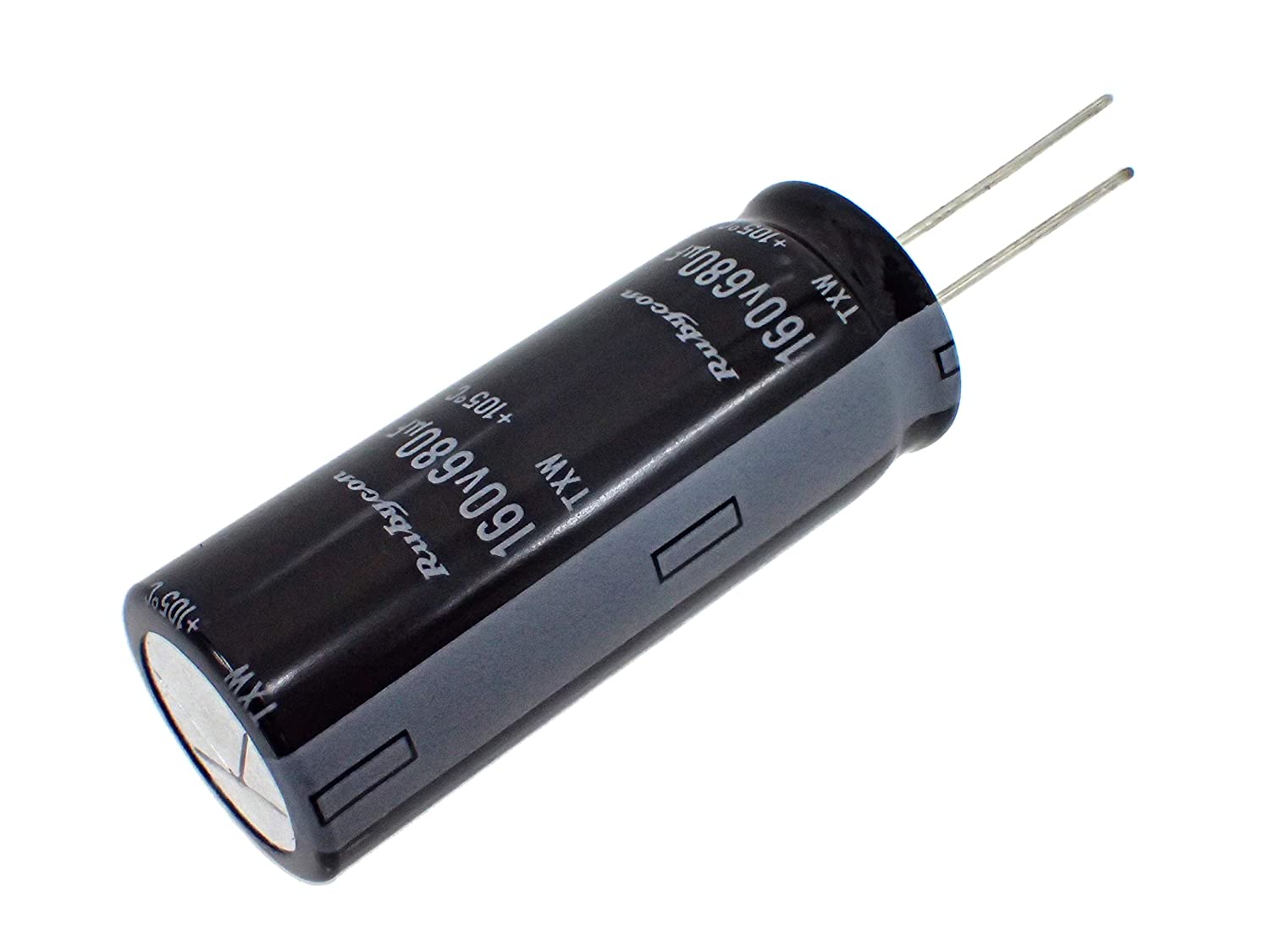 Rubycon ラジアルリード 長寿命 アルミ 電解コンデンサ 160V 680uF 105℃ 160TXW680M-EFC-18×45 （2 ...