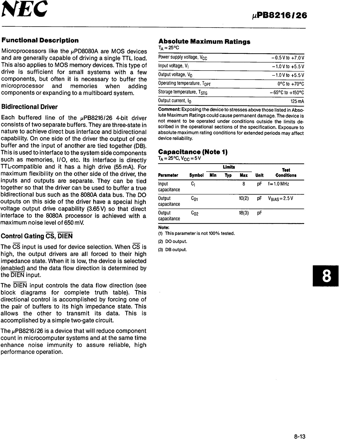 NEC 4-BIT PARALLEL BIDIRECTIONAL BUS DRIVERS UPB8226C | カテゴリ別,部品,半導体製品,インターフェイス | Buhieen.com