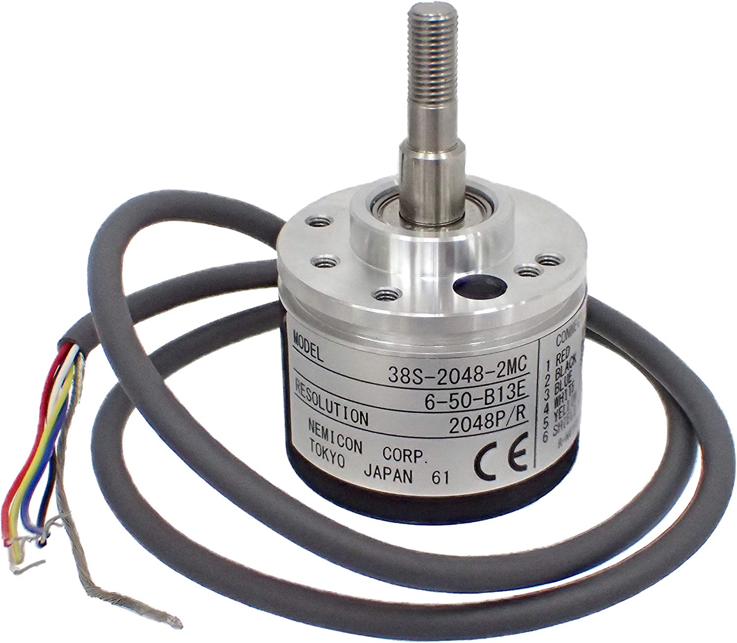 NEMICON 小型普及型 ロータリーエンコーダー オープンコレクタ出力 DC4.5to30V 2048P/R 38S-2048-2MC-6-50-B13E | カテゴリ別,部品,半導体製品 ...