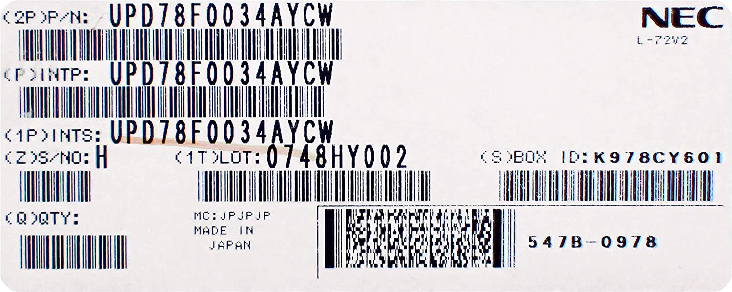 NEC 8-BIT SINGLE-CHIP MICROCONTROLLER UPD78F0034AYCW | カテゴリ別,部品,制御部品,コントローラ | Buhieen.com