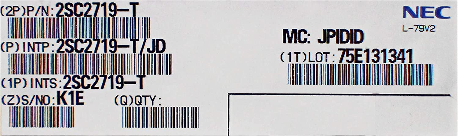 NEC NPN エピタキシアル形 シリコン トランジスタ 工業用 80V 300mA 2SC2719-T/JD (5個セット) | カテゴリ別,部品,半導体製品,トランジスタ ...