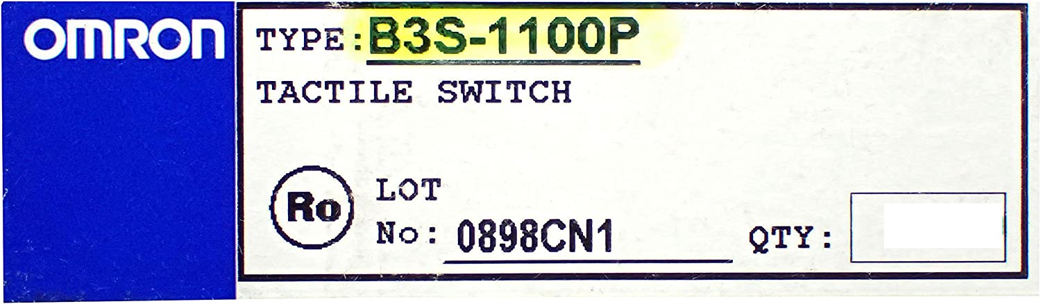 OMRON IP67相当 シール形 サーフェスマウント タクタイルスイッチ B3S-1100P (5個セット) | カテゴリ別,部品,制御部品 ...