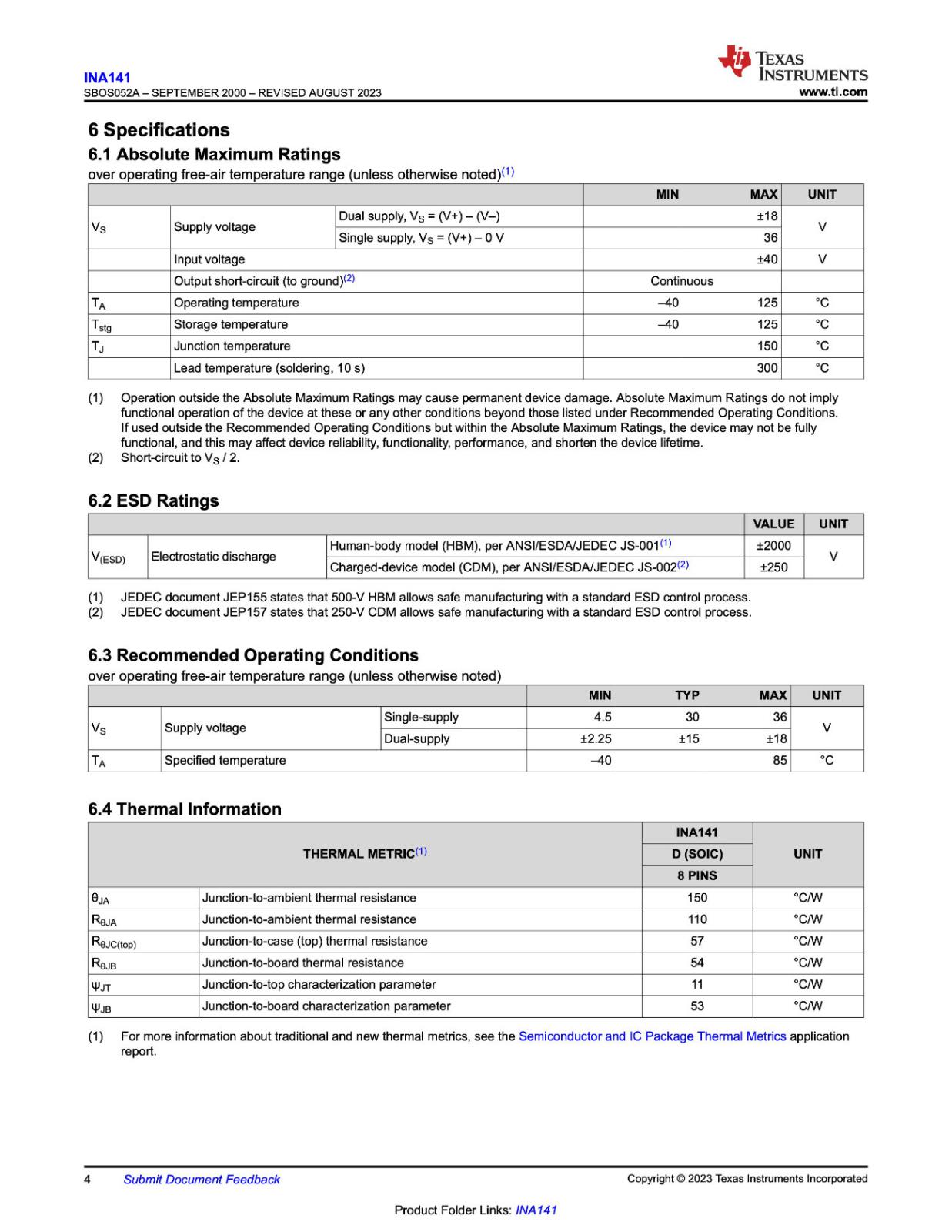 Burr Brown 1回路 高精度 計装アンプ Precision Low Power G = 10 V/V or 100 V/V Instrumentation Amplifiers ...