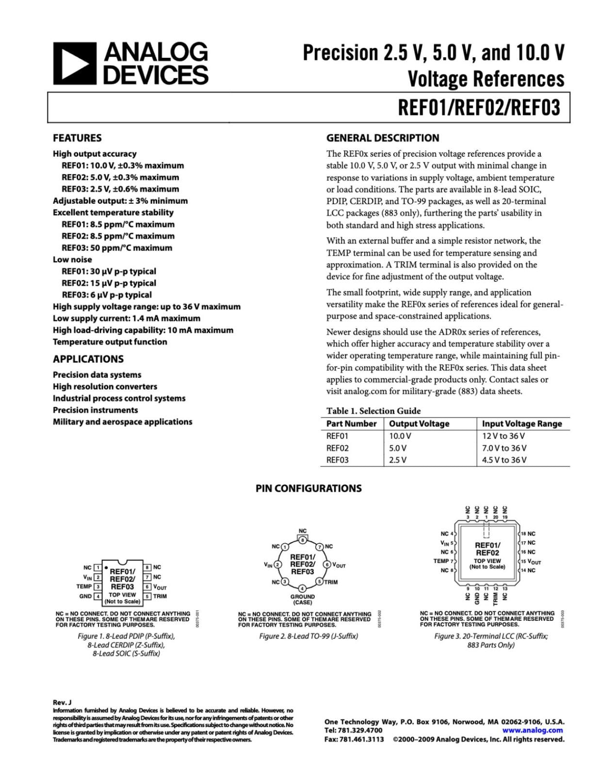 Analog Devices 電圧IC リファレンス VOLTAGE REFERENCE REF02HP | カテゴリ別,部品,制御部品 ...