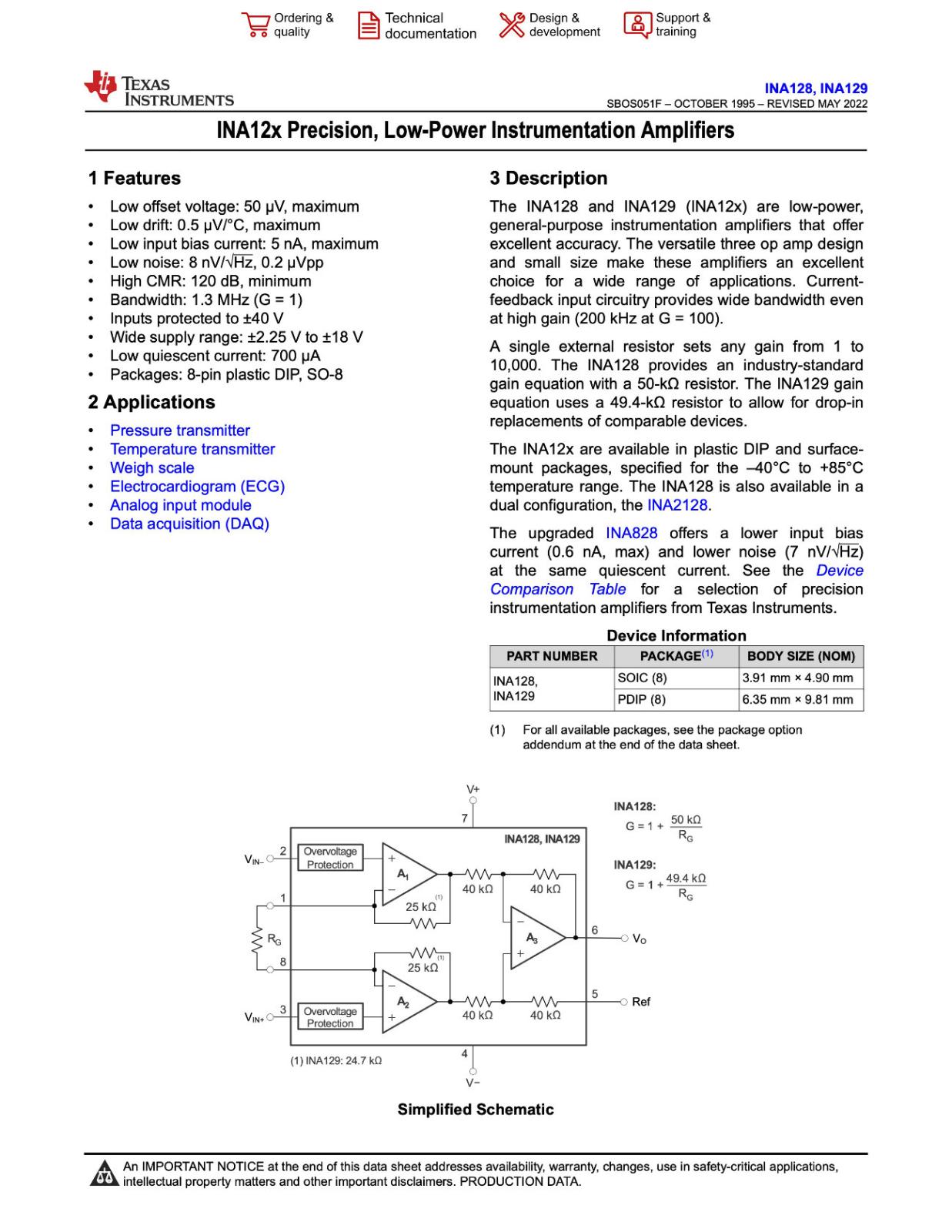 Burr Brown 1回路 高精度 計装アンプ Precision Low Power Instrumentation Amplifiers INA128P | カテゴリ別,部品,半導体製品 ...