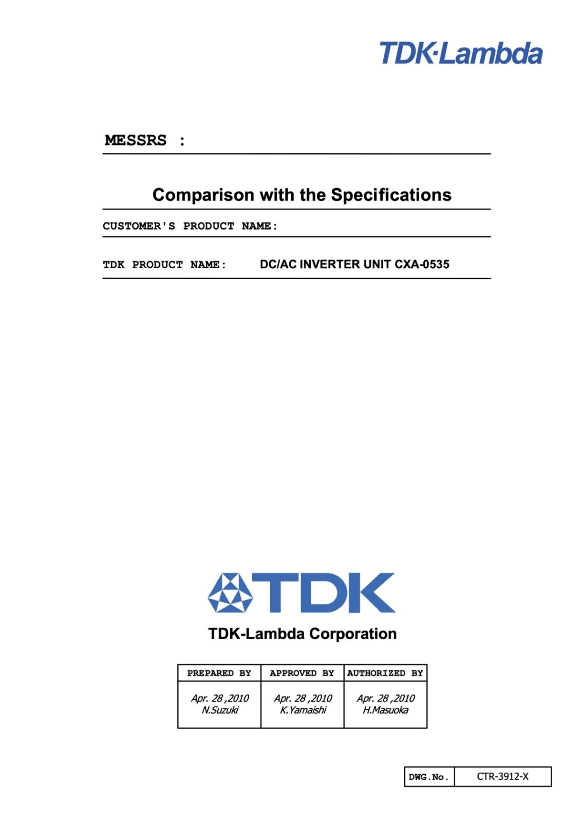 TDK LAMBDA DC - AC インバータ 12V - INPUT CXA-0535 | カテゴリ別,部品,半導体製品,信号部品,信号変換器 | Buhieen.com