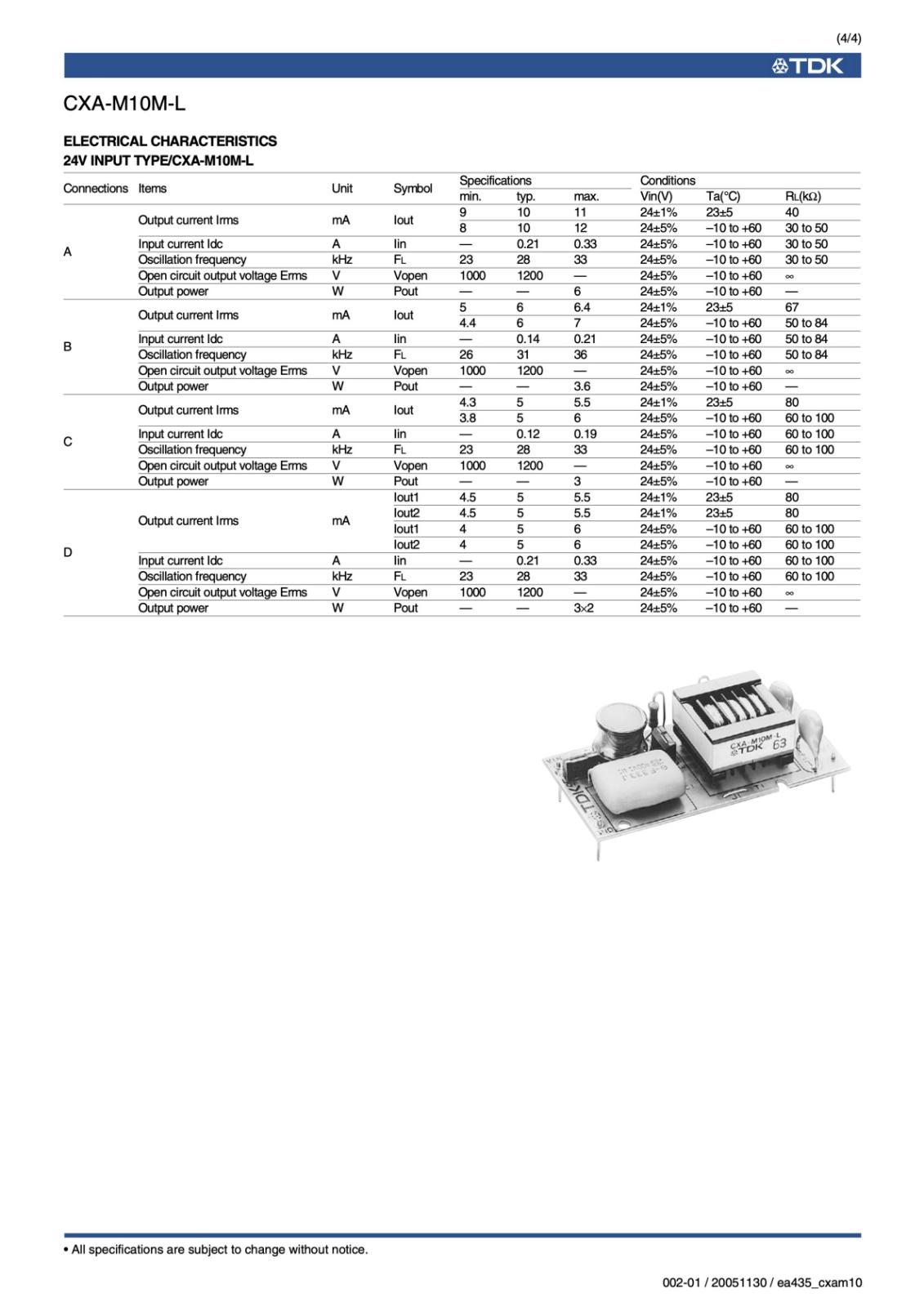 TDK LAMBDA DC to AC Inverters インバータ 24V 入力 1200V 出力 CXA-M10M-L | カテゴリ別,部品,半導体製品,信号部品,信号変換器 ...
