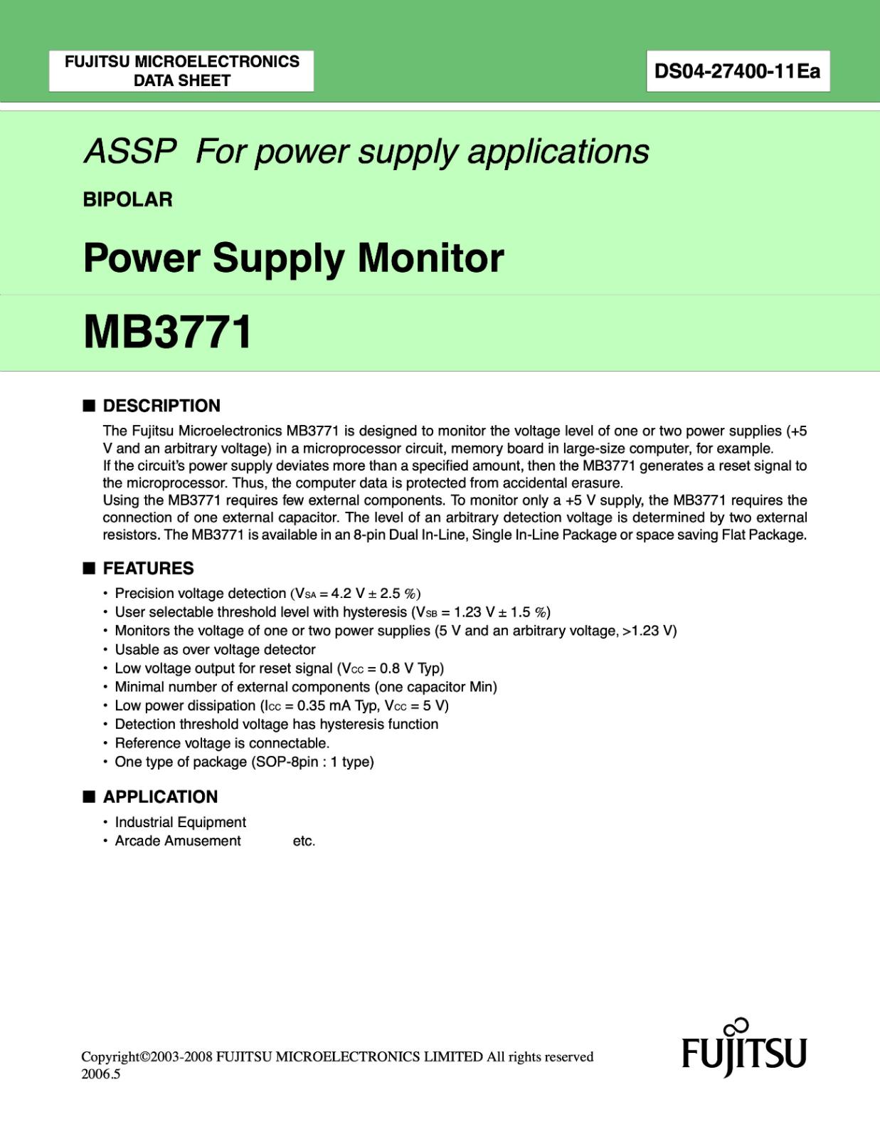 FUJITSU PMIC PSM Power Supply Monitor MB3771PF-G-BND-JN-EFE1 (2個セット ...