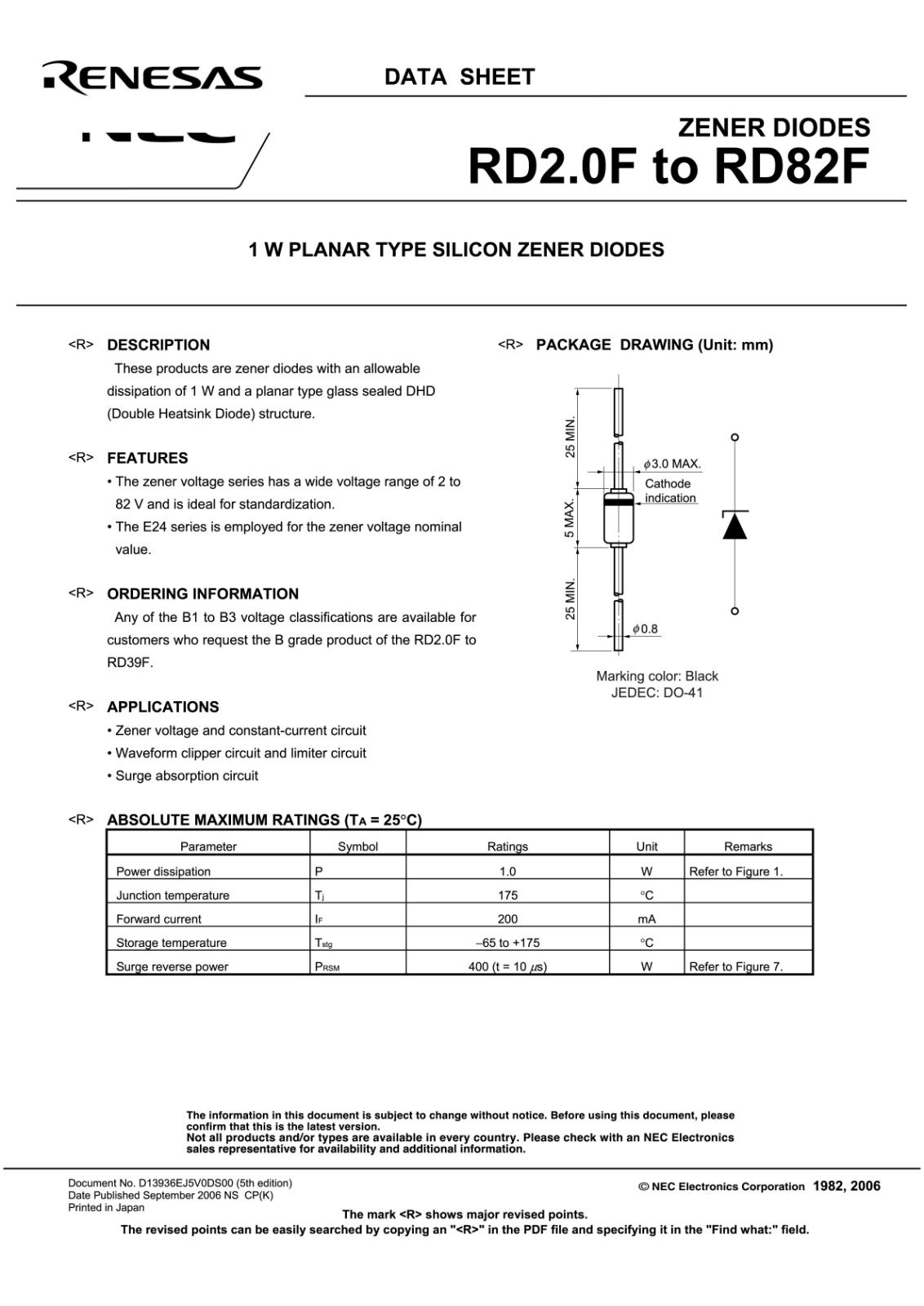 NEC ツェナーダイオード 定電圧 ダイオード 1W 27V 10mA B1 RD27F-T7-AZ B1 (10個セット) | カテゴリ別,部品,半導体製品,ダイオード | Buhieen.com