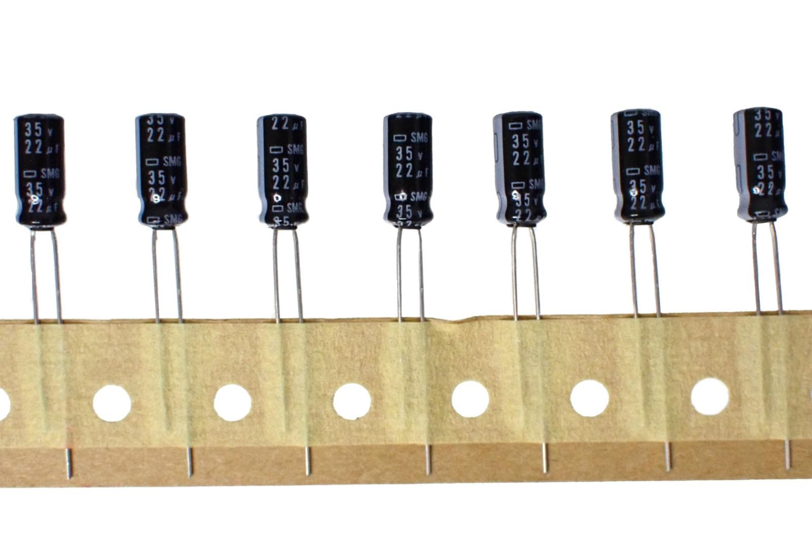 NIPPON CHEMI CON ラジアルリード アルミ 電解コンデンサ 35V 22μ ESMG350ETD220ME11D (5個セット ...