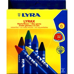 握りやすくソフトな描き心地 LYRA リラックスワックスジャイアントクレヨン6色｜【文具の森】通販サイト