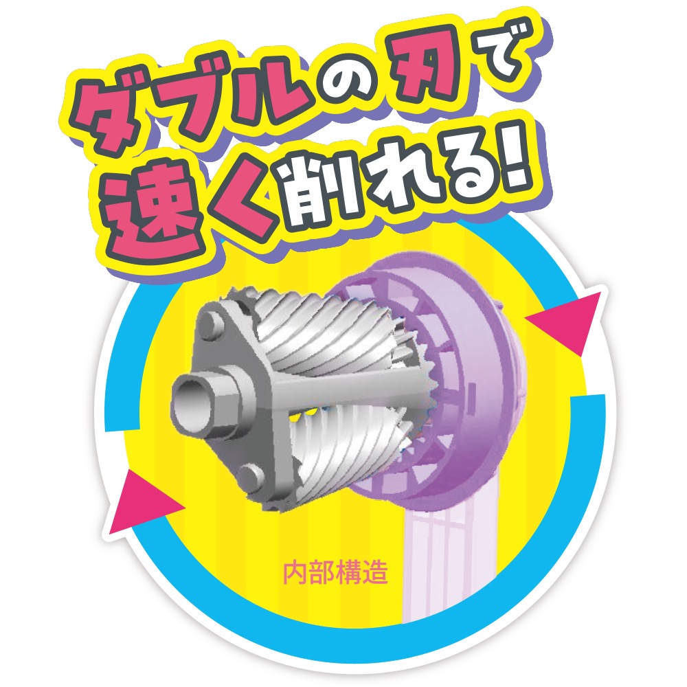 デビカ 手動鉛筆削り ダブルスピード クリアパープル ムダ削り防止構造 シンプル シャープナー オシャレ 入学 お祝い プレゼント｜【文具の森 ...