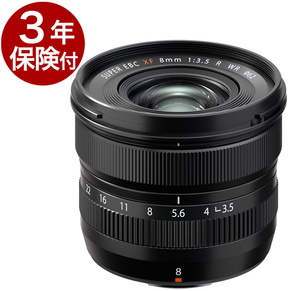 [3年保険付] Fujifilm フジノンレンズ Xf8mmf3 5 R Wr 超広角レンズ 12mm相当画角の小型軽量超広角単焦点レンズ