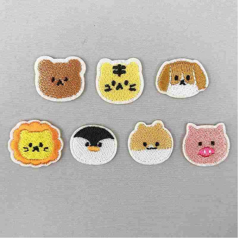 刺繍ワッペンシール 7P アニマルA【公式】≪1個からお届け≫Can★Doネットショップ