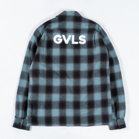 CHECK FLANNEL SHIRTS "WITH PRINT"(BLUE)｜RUDE GALLERY、LOST CONTROL、ROLL ...