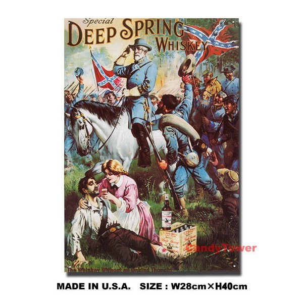 DEEP SPRING WHISKEY ブリキ看板の通販・販売 | アメリカ雑貨のテーマパーク！キャンディタワー