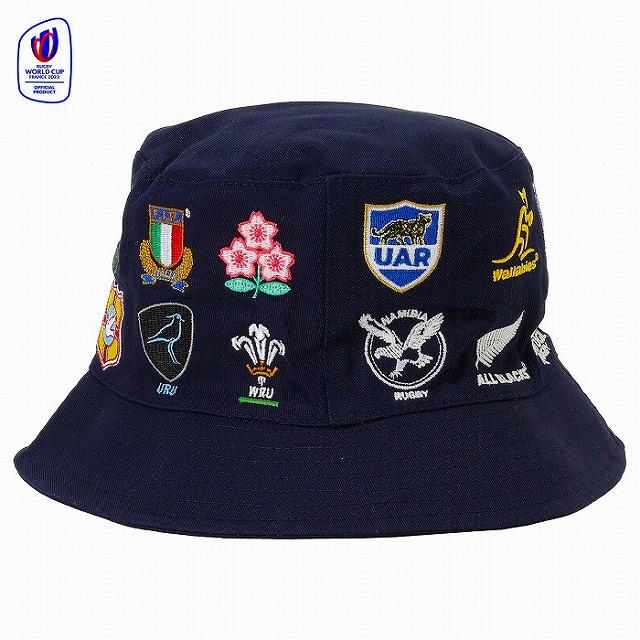 RWC 20 UNIONS CAP ラグビー ワールドカップ 2023 フランス 20ユニオンズ ハット ネイビー 帽子 バゲットハット ...