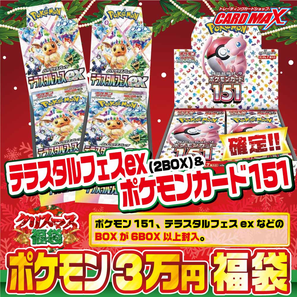 2024年 クリスマスポケモン 超豪華3万円 福袋【ポケモンカードゲーム】｜ポケモンカード,くじ各種,最新 くじ各種｜CARDMAX｜トレーディングカード（トレカ）通販・買取