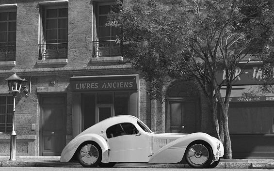 1/24 BUGATTI Atlantic silver 1936 RHD ブガッティ アトランティック シルバー 銀 Bburago ...