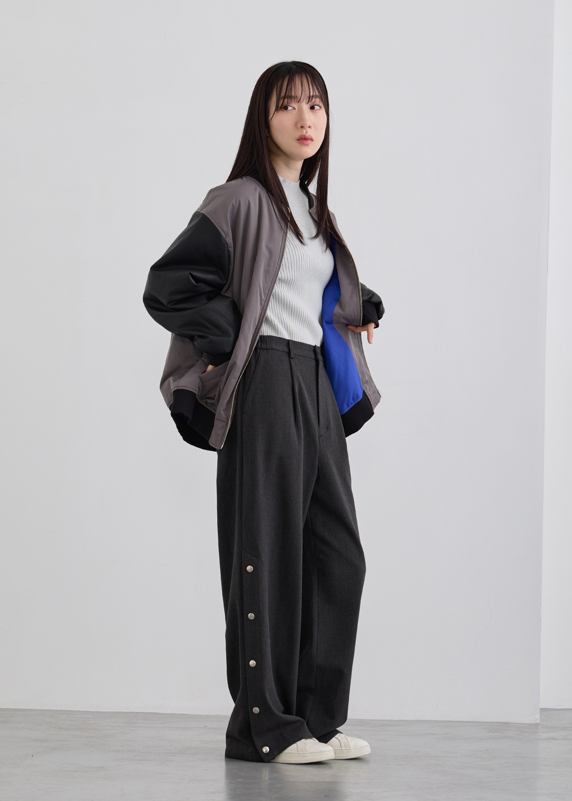 【neuf cent neuf】バイカラー ボンバー ジャケット | NEW ARRIVAL | Cour Carre an ONLINE STORE
