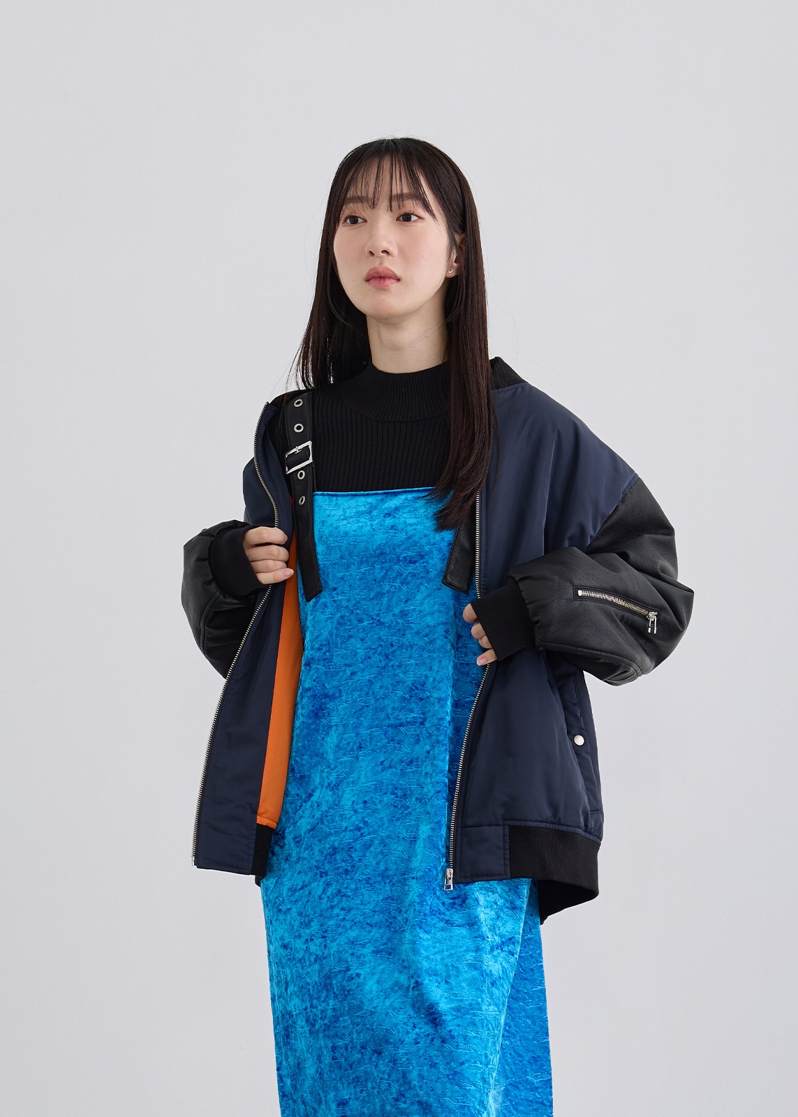 【neuf cent neuf】バイカラー ボンバー ジャケット | NEW ARRIVAL | Cour Carre an ONLINE STORE