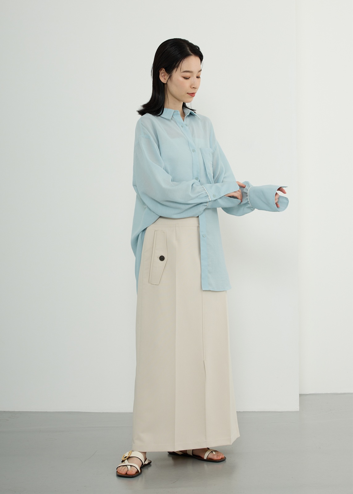 【neuf cent neuf】 エンブレムシアーブラウス | ALL | Cour Carre an ONLINE STORE