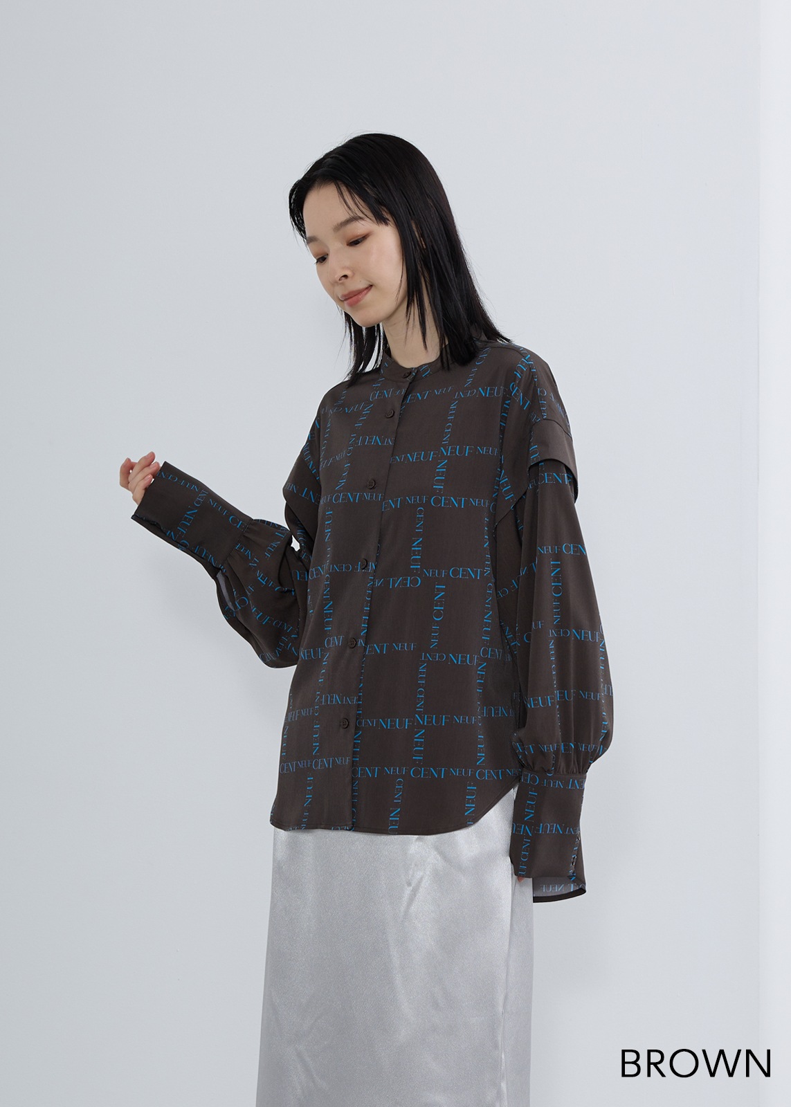 【neuf cent neuf】 クラシカルロゴチェックブラウス | NEW ARRIVAL | Cour Carre an ONLINE STORE