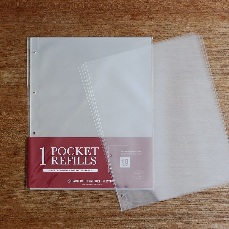 PACIFIC FURNITURE SERVICE パシフィックファニチャーサービス｜P.F.S. 1 POCKET REFILLS クリア ...