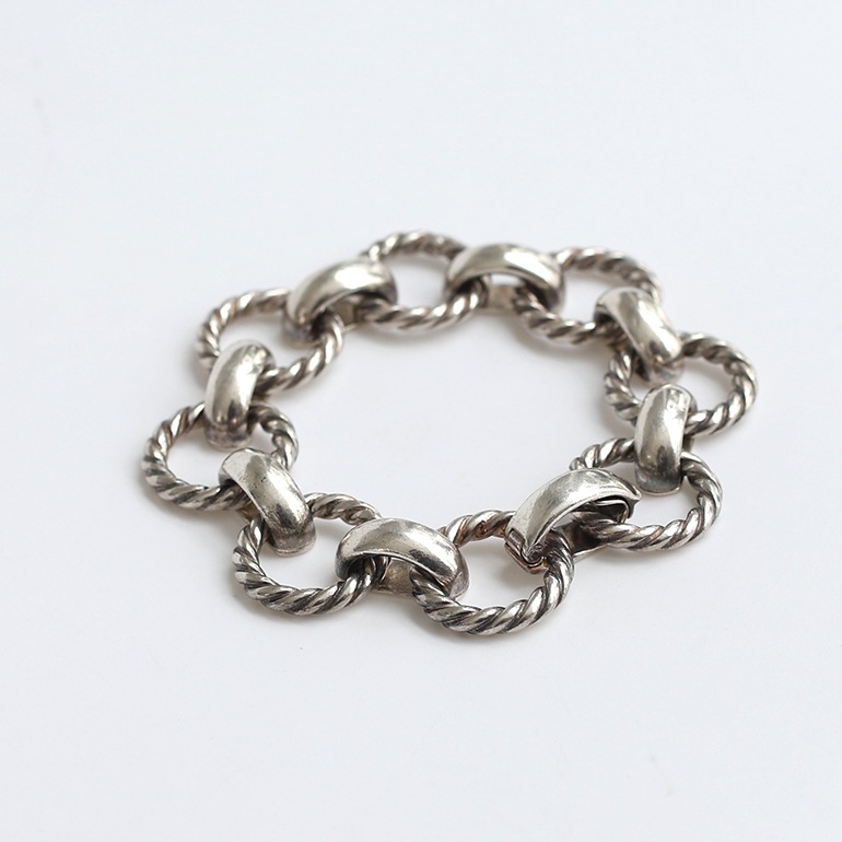 【1990s】TIFFANY&Co. Twist Round Link Bracelet | VINTAGE | MATILDE