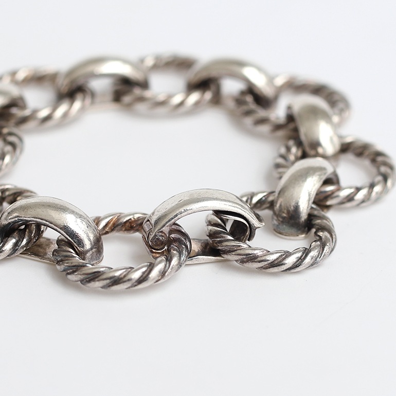 【1990s】TIFFANY&Co. Twist Round Link Bracelet | VINTAGE | MATILDE