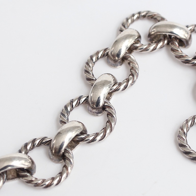 【1990s】TIFFANY&Co. Twist Round Link Bracelet | VINTAGE | MATILDE