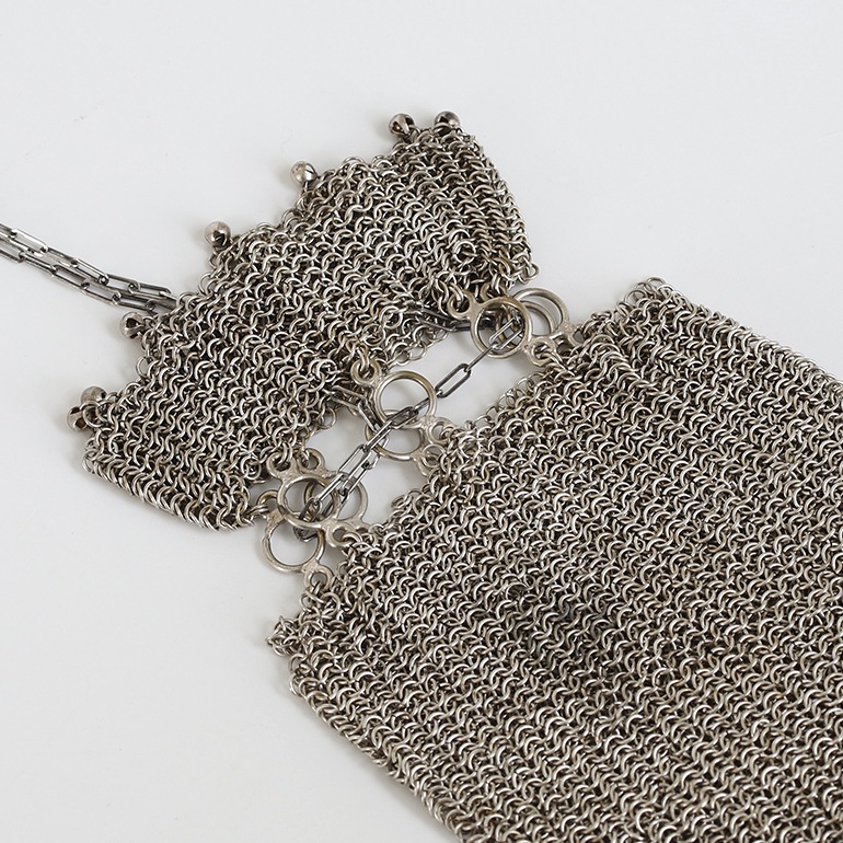 【1920s】French Silver Mesh Purse | VINTAGE | MATILDE