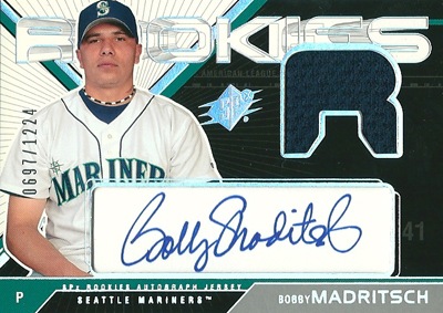 ボビー マドリッチ 2003 SPx Rookie Autograph Jersey 1224枚限定！（0697/1224） / Bobby ...