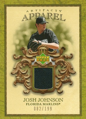 ジョシュ・ジョンソン MLBカード Josh Johnson 2007 Artifacts MLB Apparel 082/199 ｜カード ...