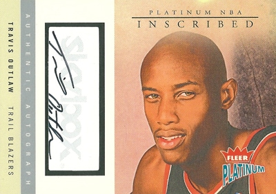 トラビス・アウトロー NBAカード Travis Outlaw 03/04 Fleer Platinum Inscribed 051/276 ...
