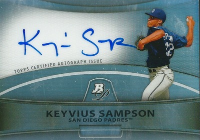 キーバス・サンプソン MLBカード Keyvius Sampson 2010 Bowman Platinum Prospects ...