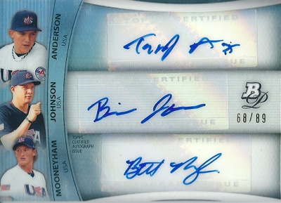 【タイラー・アンダーソン】【ブライアン・ジョンソン】【ブレット・ムーニーハム】 MLBカード Tyler Anderson / Brian ...