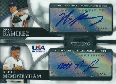 【ノエ・ラミレス】【ブレット・ムーニーハム】 MLBカード Noe Ramirez / Brett Mooneyham 2010 Bowman ...