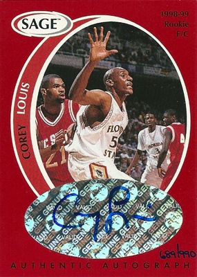 コーリー・ルイス NBAカード Corey Louis 1998 Sage Autographs ｜カードファナティック公式通販