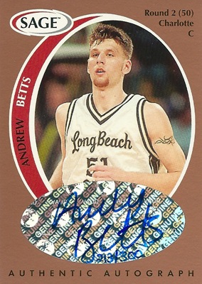 アンドリュー・ベッツ NBAカード Andrew Betts 1998 Sage Autographs Bronze ｜カードファナティック公式通販