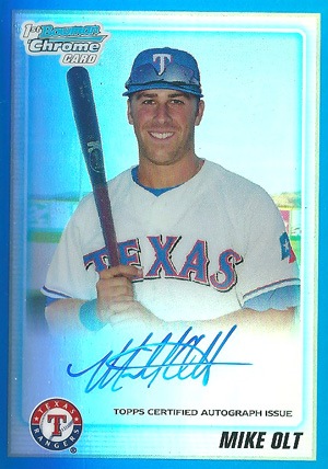 マイク・オルト MLBカード Mike Olt 2010 Bowman Chrome Draft Autograph Blue ...