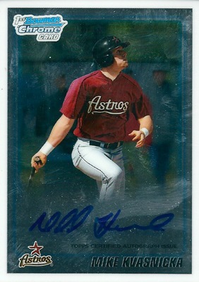 マイク・クバスニッカ MLBカード Mike Kvasnicka 2010 Bowman Chrome Draft Autographs ...