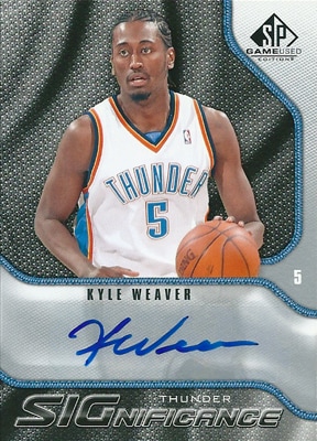 カイル・ウィーバー NBAカード Kyle Weaver 09/10 SP Game Used Edition SIGnificance ...