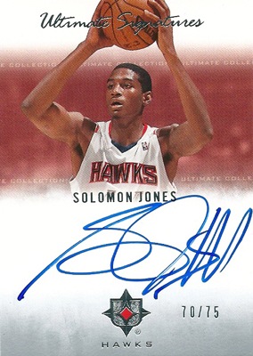 ソロモン・ジョーンズ NBAカード Solomon Jones 07/08 Ultimate Collection Signatures 70 ...