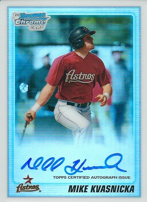 マイク・クバスニッカ MLBカード Mike Kvasnicka 2010 Bowman Chrome Draft Prospect ...