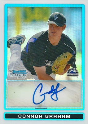 コナー・グラハム MLBカード Connor Graham 2009 Bowman Chrome Autographs Refractors ...