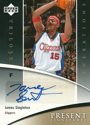 ジェームス・シングルトン NBAカード James Singleton 06/07 UD Trilogy Generations ...