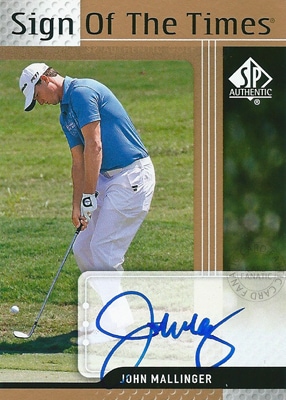ジョン・マリンガー GOLFカード John Mallinger 2012 SP Authentic Sign of The Times ...