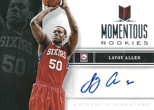 ラボイ・アレン NBAカード Lavoy Allen 12/13 Momentum Momentous Rookies Autographs ...