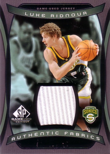 ルーク・リドナー NBAカード Luke Ridnour 2004/05 SP Game Used Authentic Fabrics ...